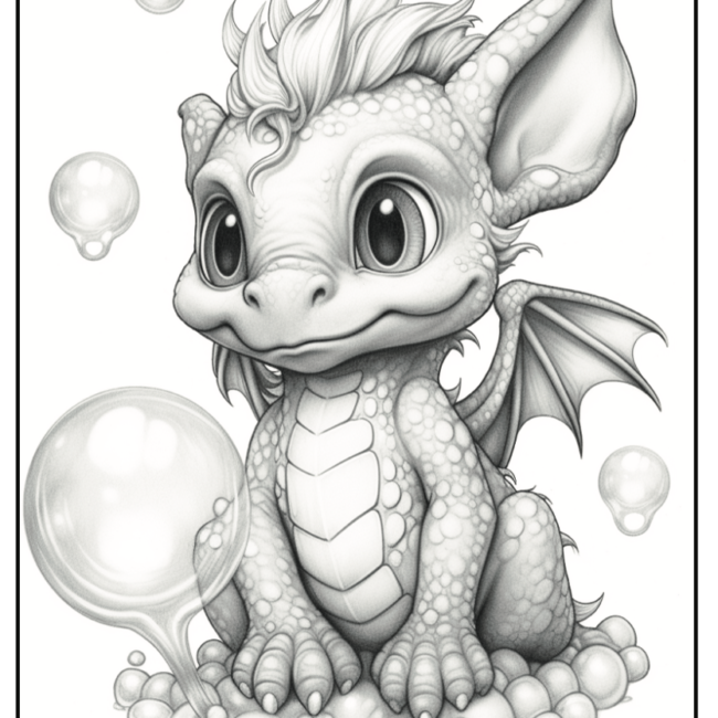 Whimsical Wonders: Baby Dragon Coloring Book - Coloring eBooks
