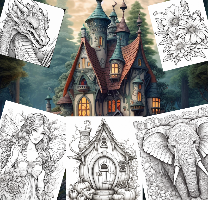 Start Coloring with Coloring eBooks - Instant Download - Coloring eBook